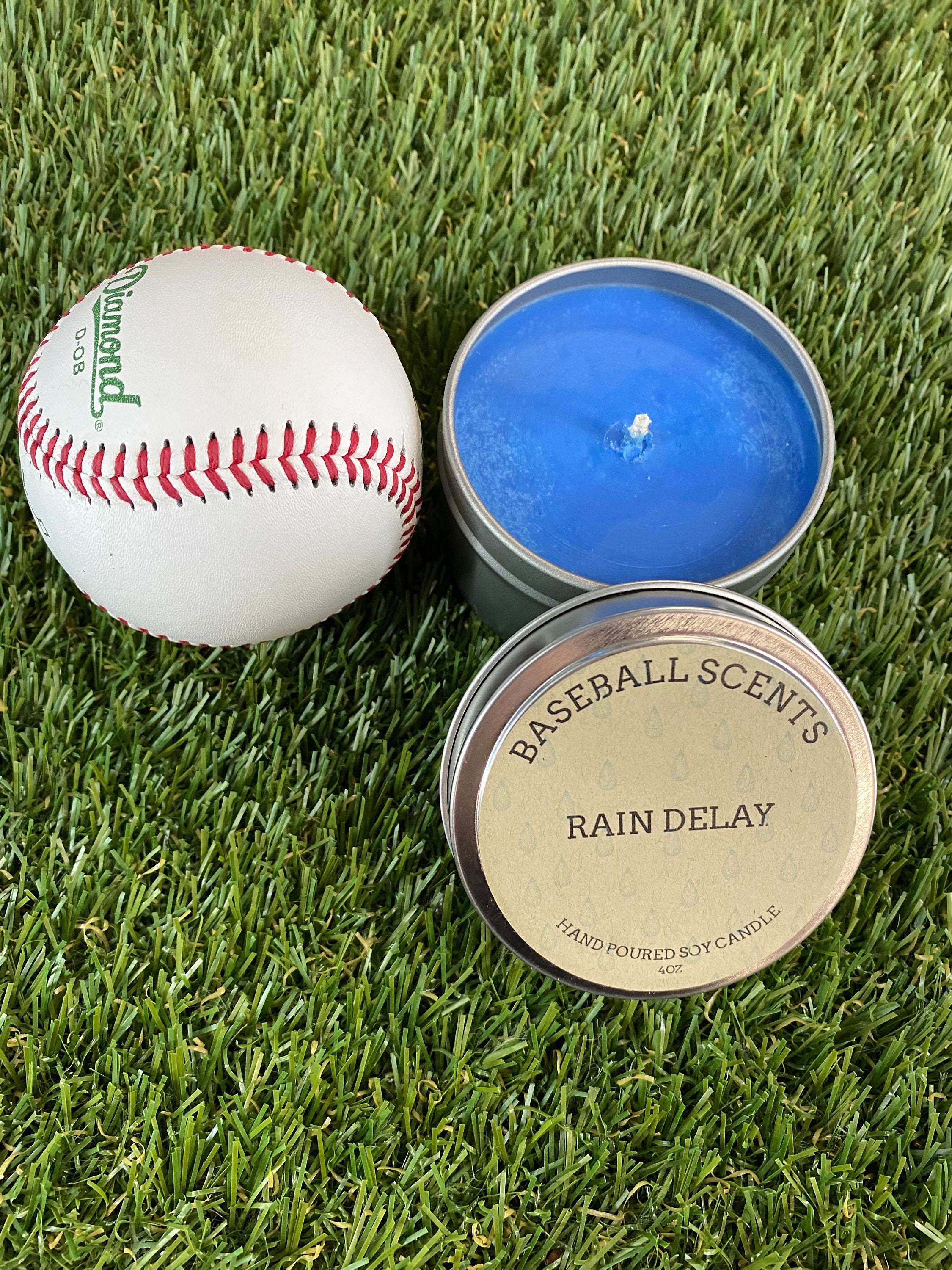 Baseball Scents Rain Delay Soy Candle | Etsy