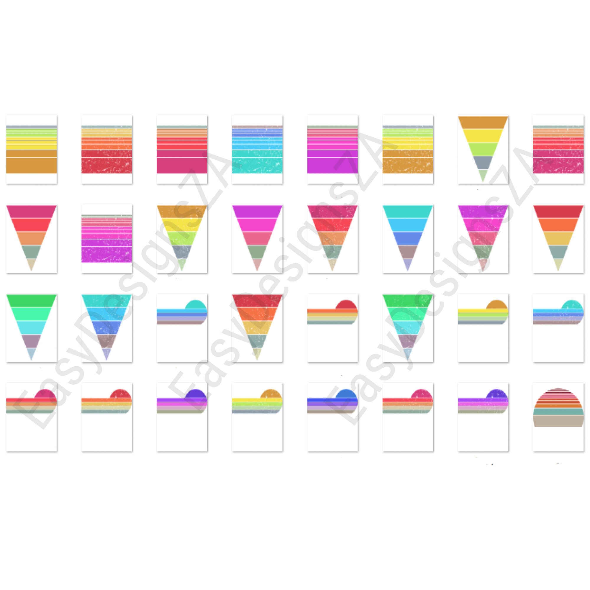 Retro sunset PNG bundle 226 PNG files for sublimation | Etsy