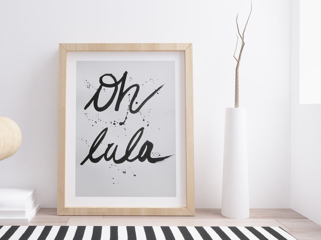 Poster oh Lala Hand Lettering Mural With - Etsy
