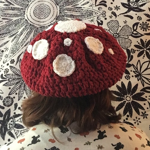 Crochet Puffy Mushroom Bucket Hat | Etsy