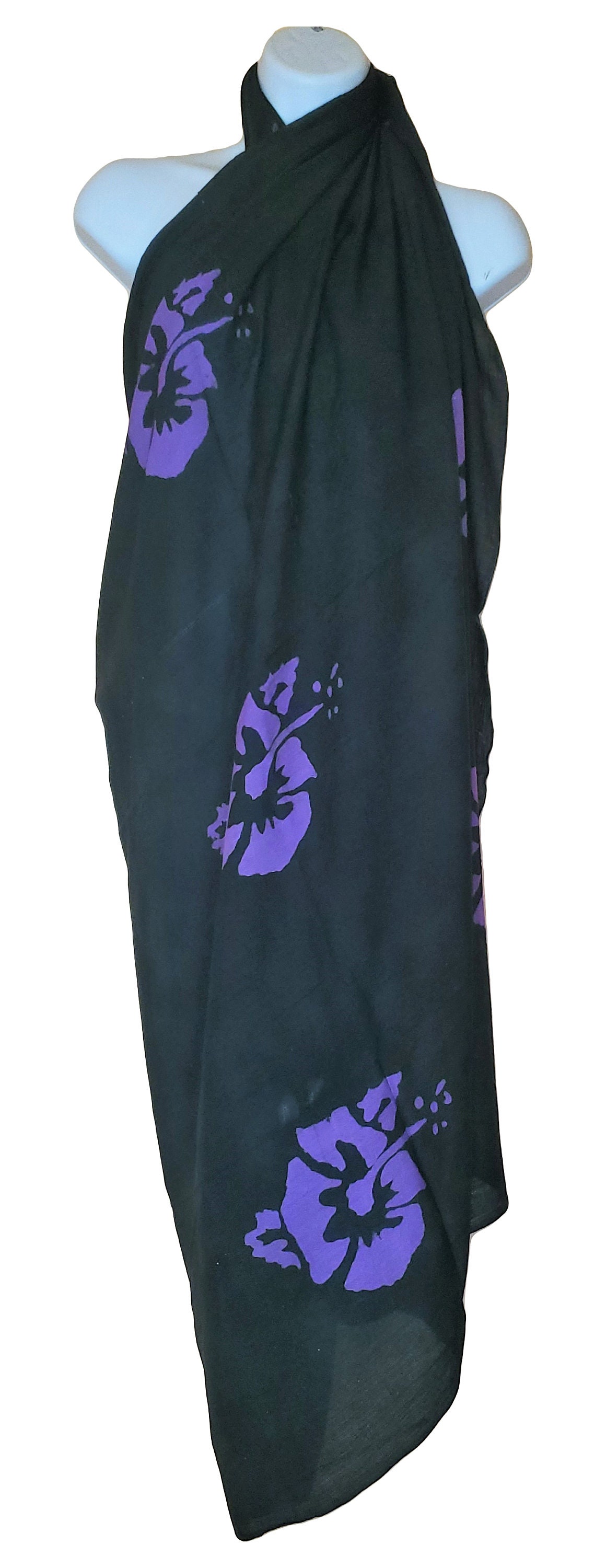 Plus Size Hibiscus Hawaiian Sarong Pareo Luau Cruise Wrap Cover up ...