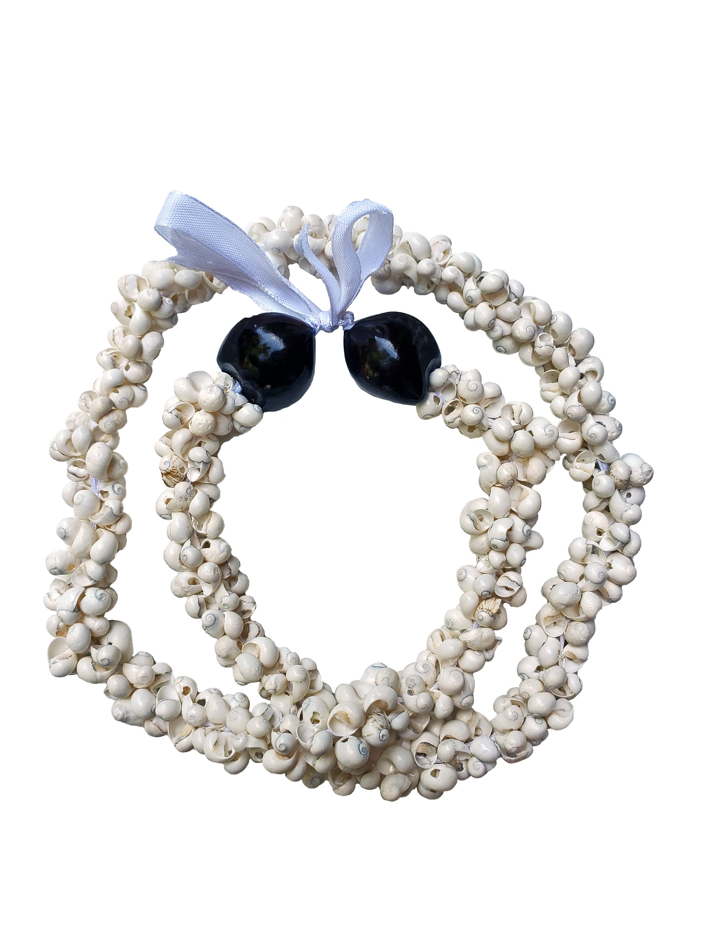 Hawaii Wedding Mongo Shells With Kukui Nut Lei Necklace - Etsy