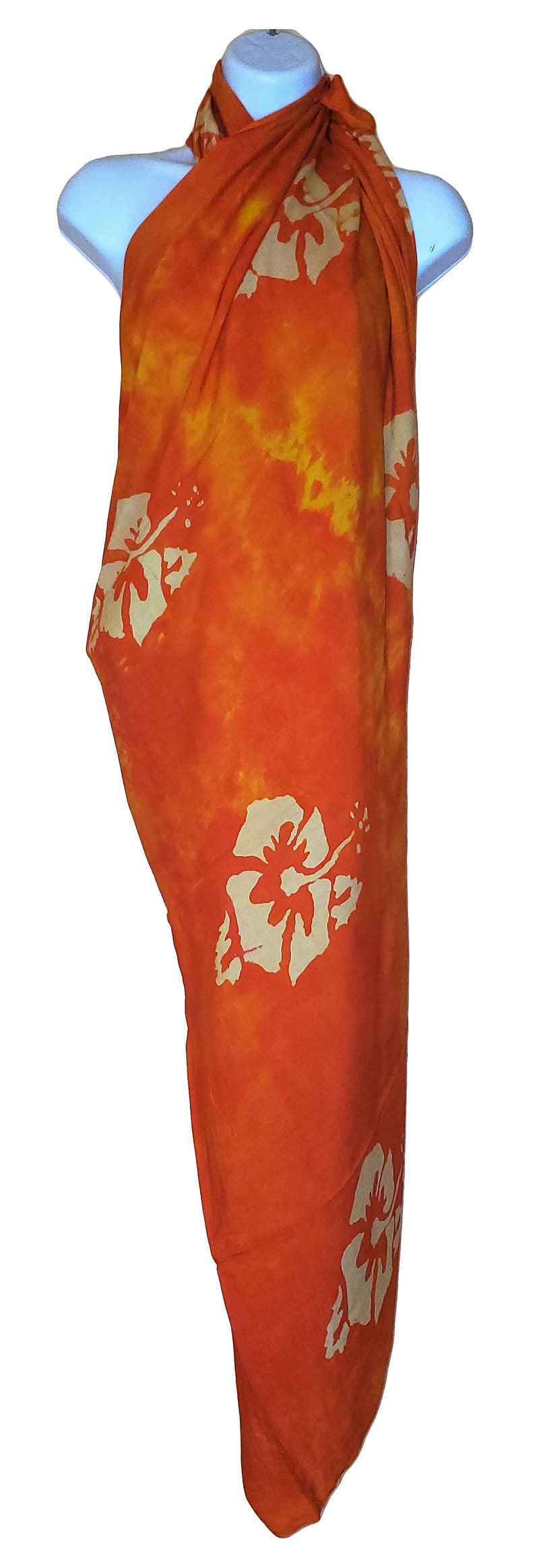 Plus Size Hibiscus Hawaiian Sarong Pareo Luau Cruise Wrap Cover up ...