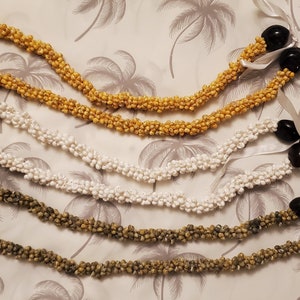 Hawaii Wedding Mongo Shells With Kukui Nut Lei Necklace - Etsy