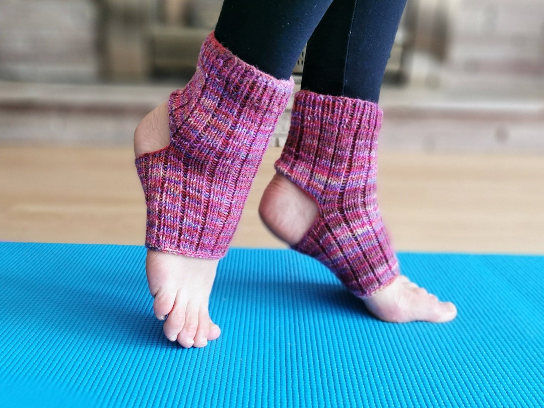 NAMASTE Socks, BERRY JAM, Handmade Gift, Yoga Hand Knit Socks - Etsy