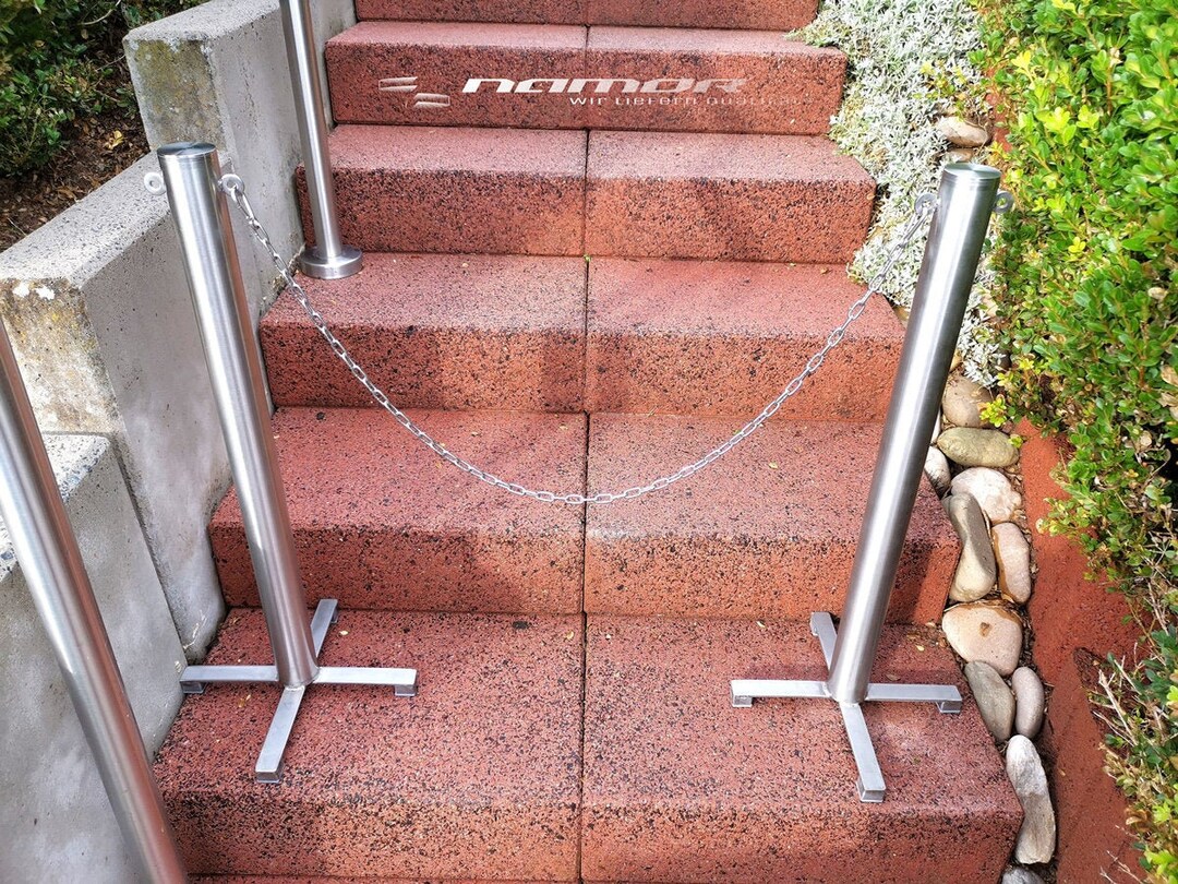 Stainless Steel Barrier Posts With Stand and Floor Savers - Etsy