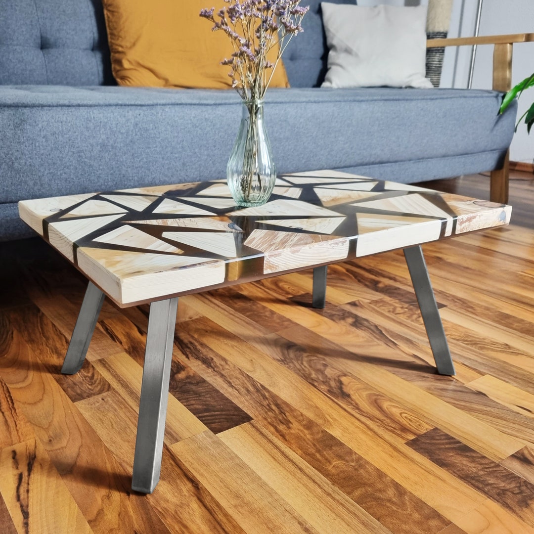 Epoxy Resin Coffee Table Epoxy Wood Table, Resin Coffee Table With ...