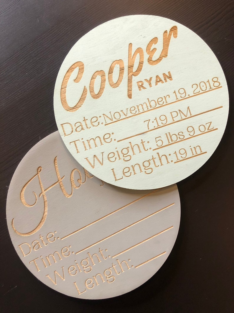 Laser Engraved Birth Stat Sign - Etsy