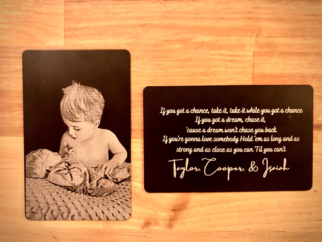 Laser Engraved Wallet Card - Etsy