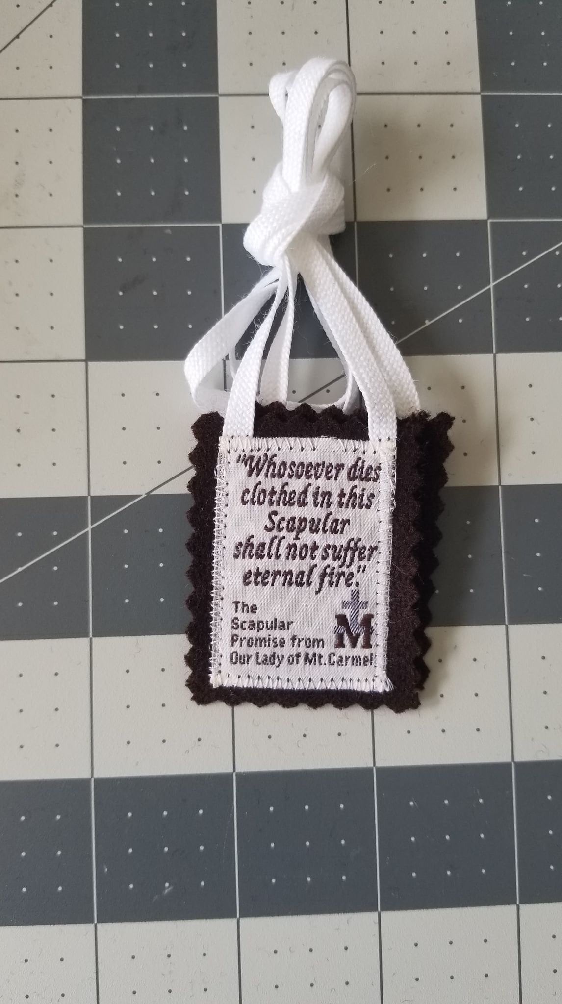 First Holy Communion Traditional Catholic 100% Brown Wool Scalloped ...
