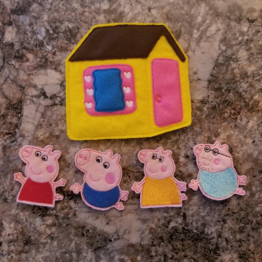 Peppa Pig House With Finger Puppets - Etsy