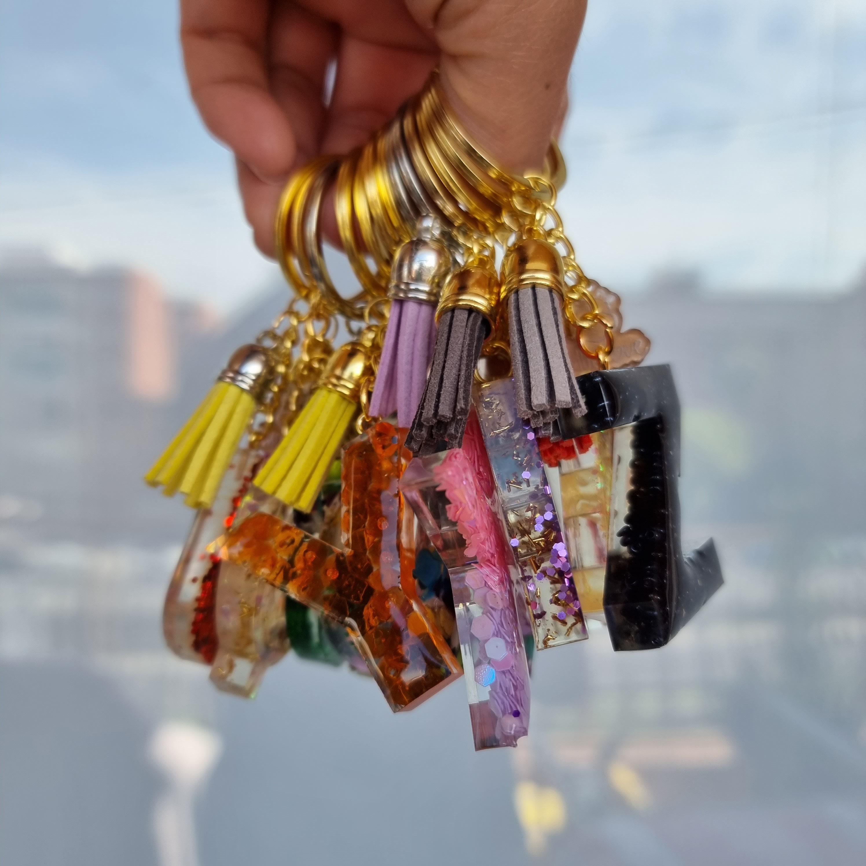 Personalized Seashell Keychain, Made With Epoxy Resin, Handmade ...