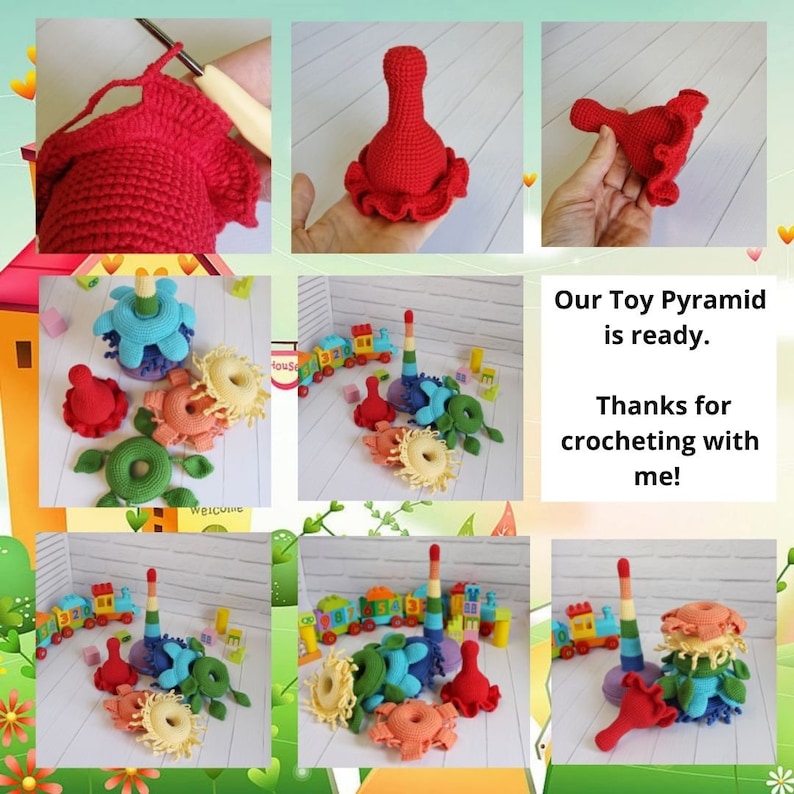 Crochet Pattern Sensory Toy /amigurumi Pattern Rainbow Stacking Toy ...