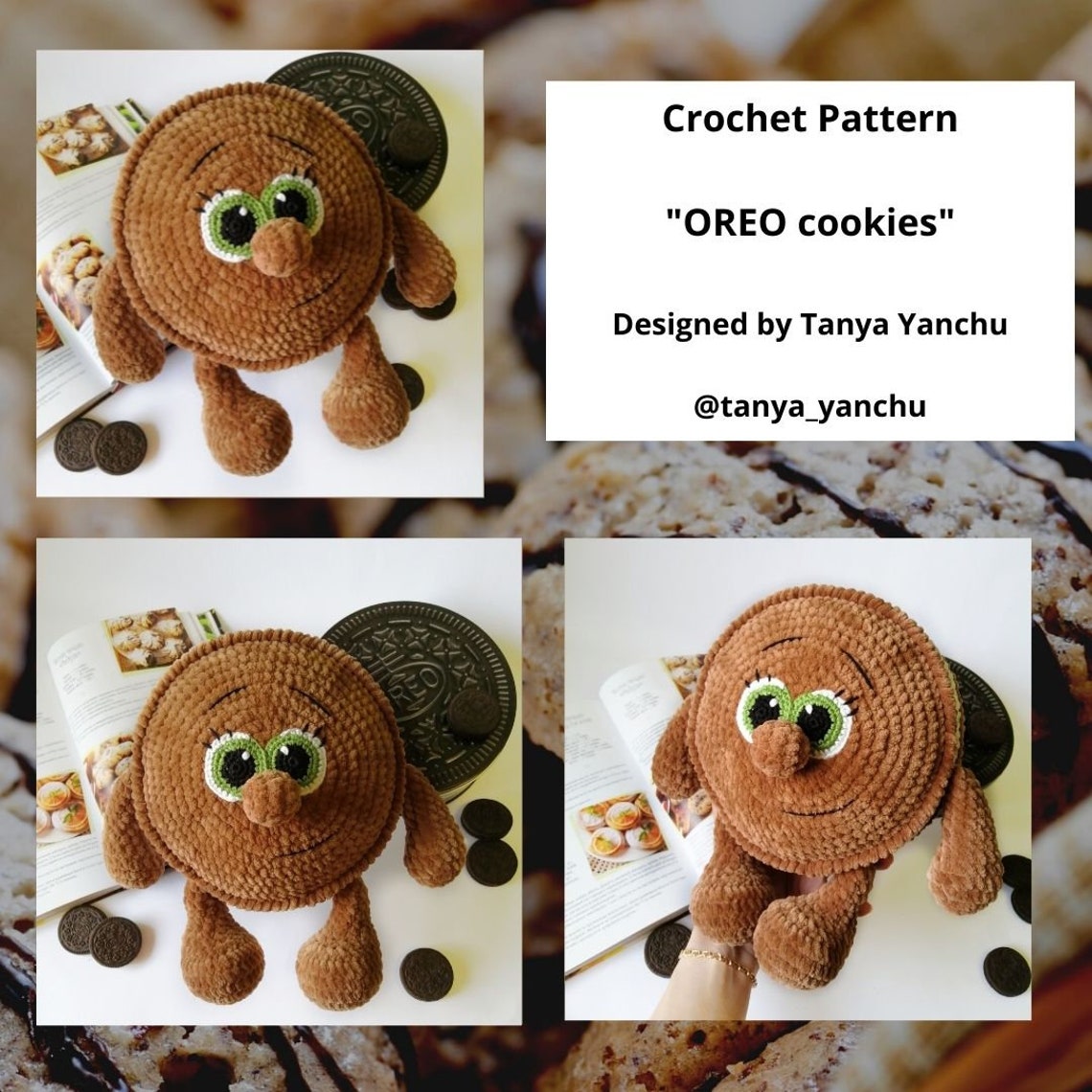 Amigurumi Pattern Crochet Cookie / Oreo Cookie Pdf Pattern / - Etsy UK