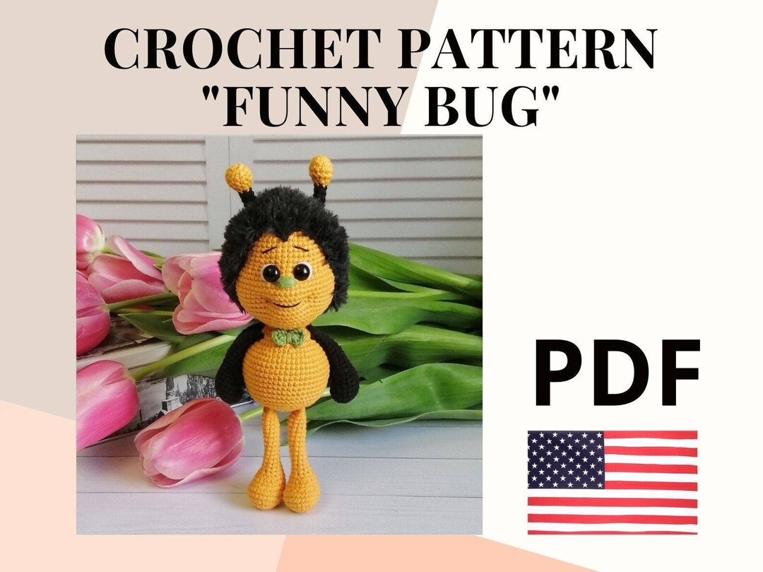 Pattern Crochet Bug / Crochet Pattern Bug Plush / Pdf Pattern Bug Gifts ...