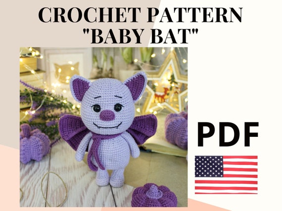 Crochet Pattern Amigurumi Baby Bat / Halloween Amigurumi - Etsy