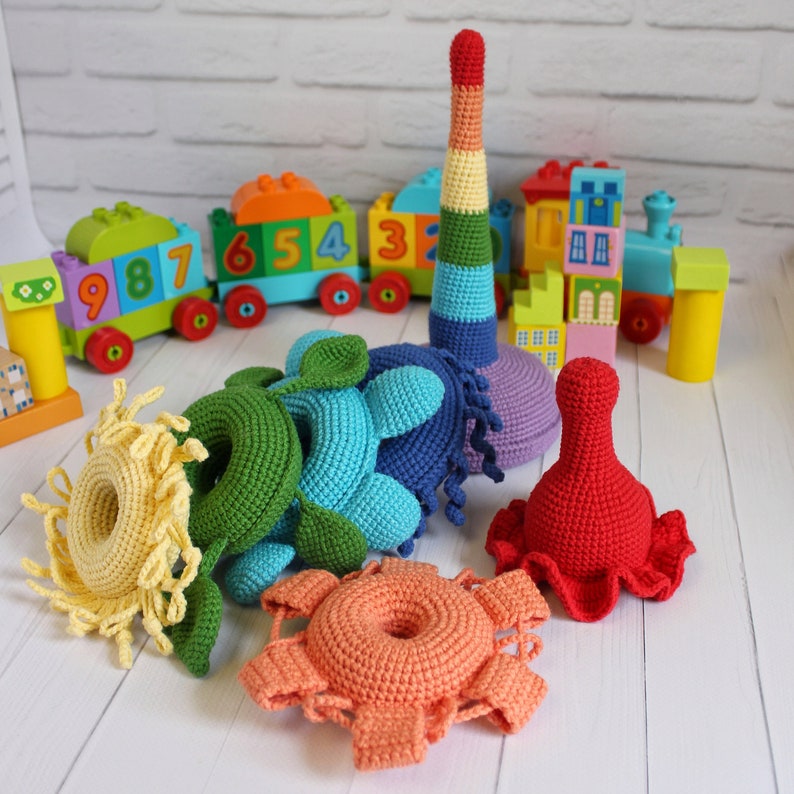 Crochet Pattern Sensory Toy /amigurumi Pattern Rainbow Stacking Toy ...