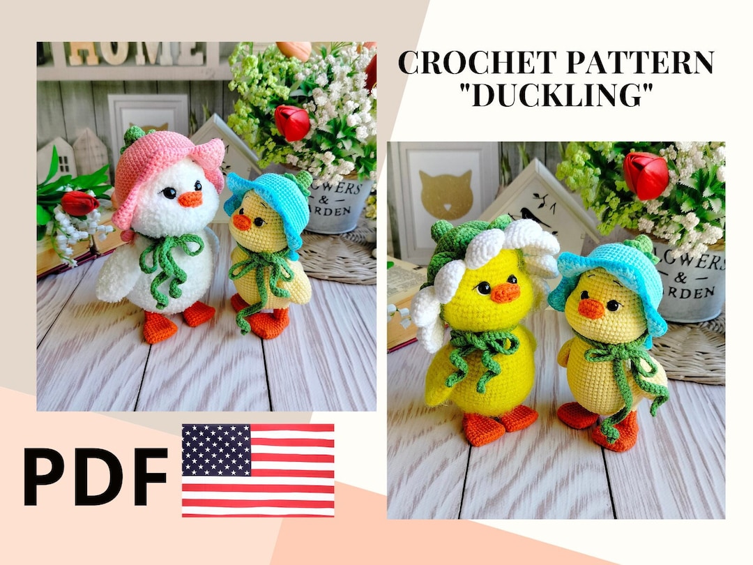 Amigurumi Pattern Crochet Duckling / Crochet Pattern Stuffed Toys PDF ...