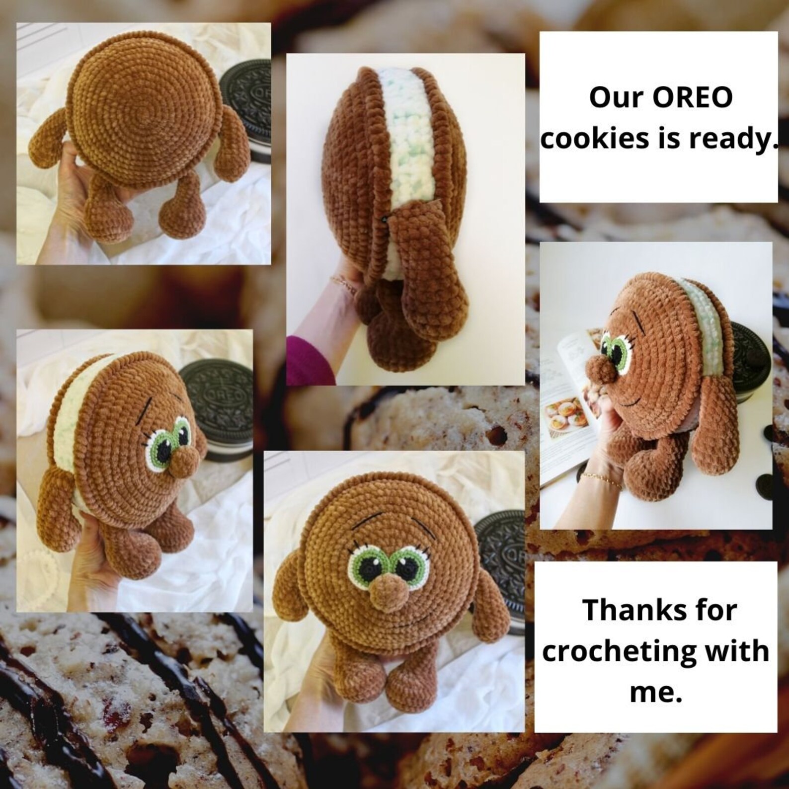 Amigurumi pattern crochet cookie / oreo cookie pdf pattern / | Etsy