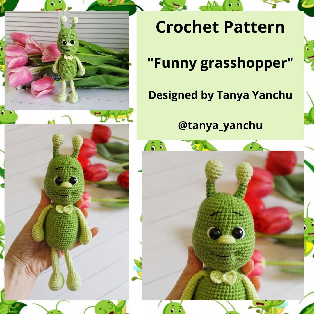 Amigurumi Grasshopper / Pattern Crochet Grasshopper / Crochet - Etsy