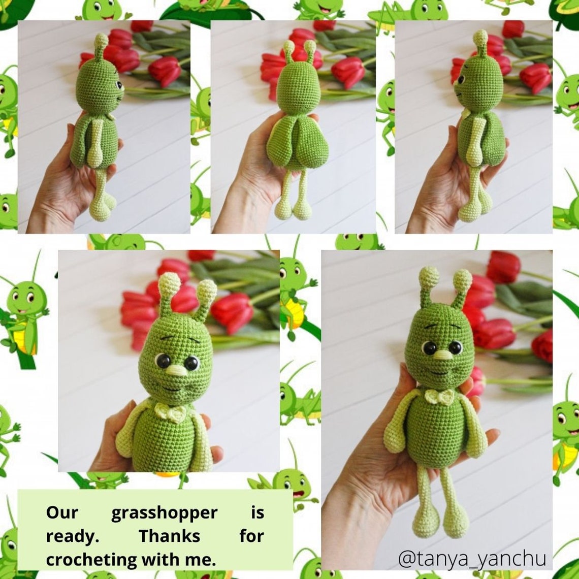Amigurumi Grasshopper / Pattern Crochet Grasshopper / Crochet - Etsy