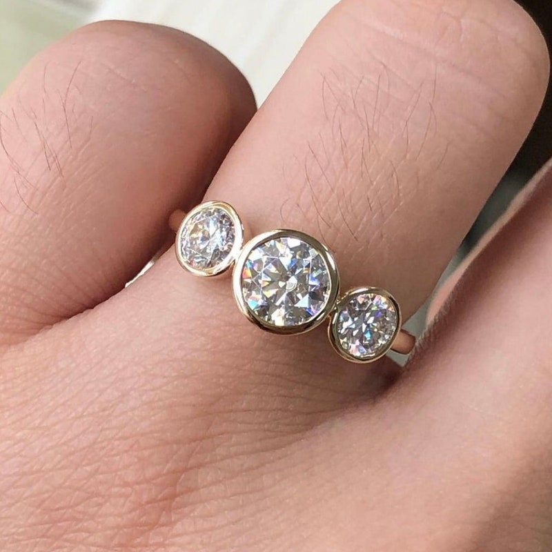 Bezel Set Rings - Etsy