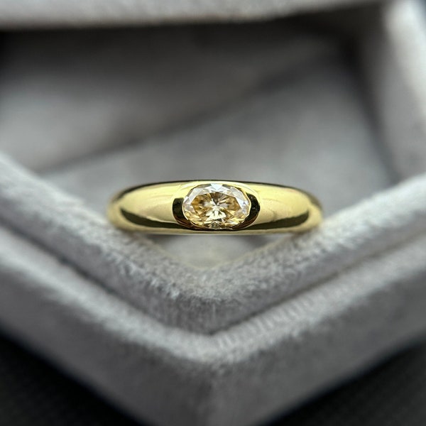 Flush Set Ring - Etsy