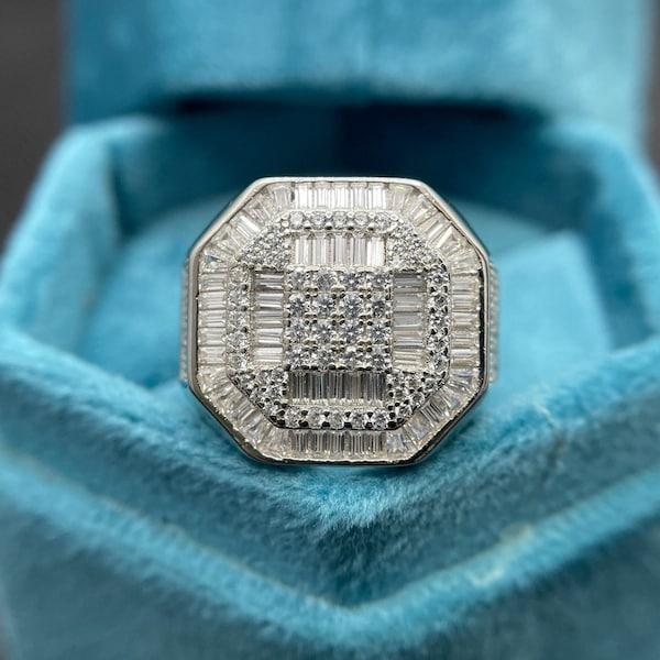 Iced Out Pinky Ring Men - Etsy