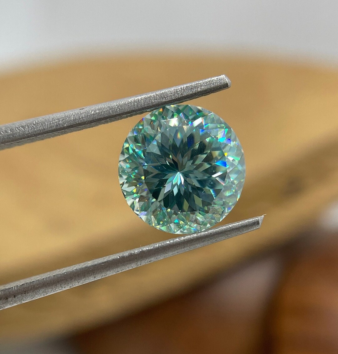 1 to 5 CT Antique Portuguese Cut Moissanite. Blue Color Loose ...