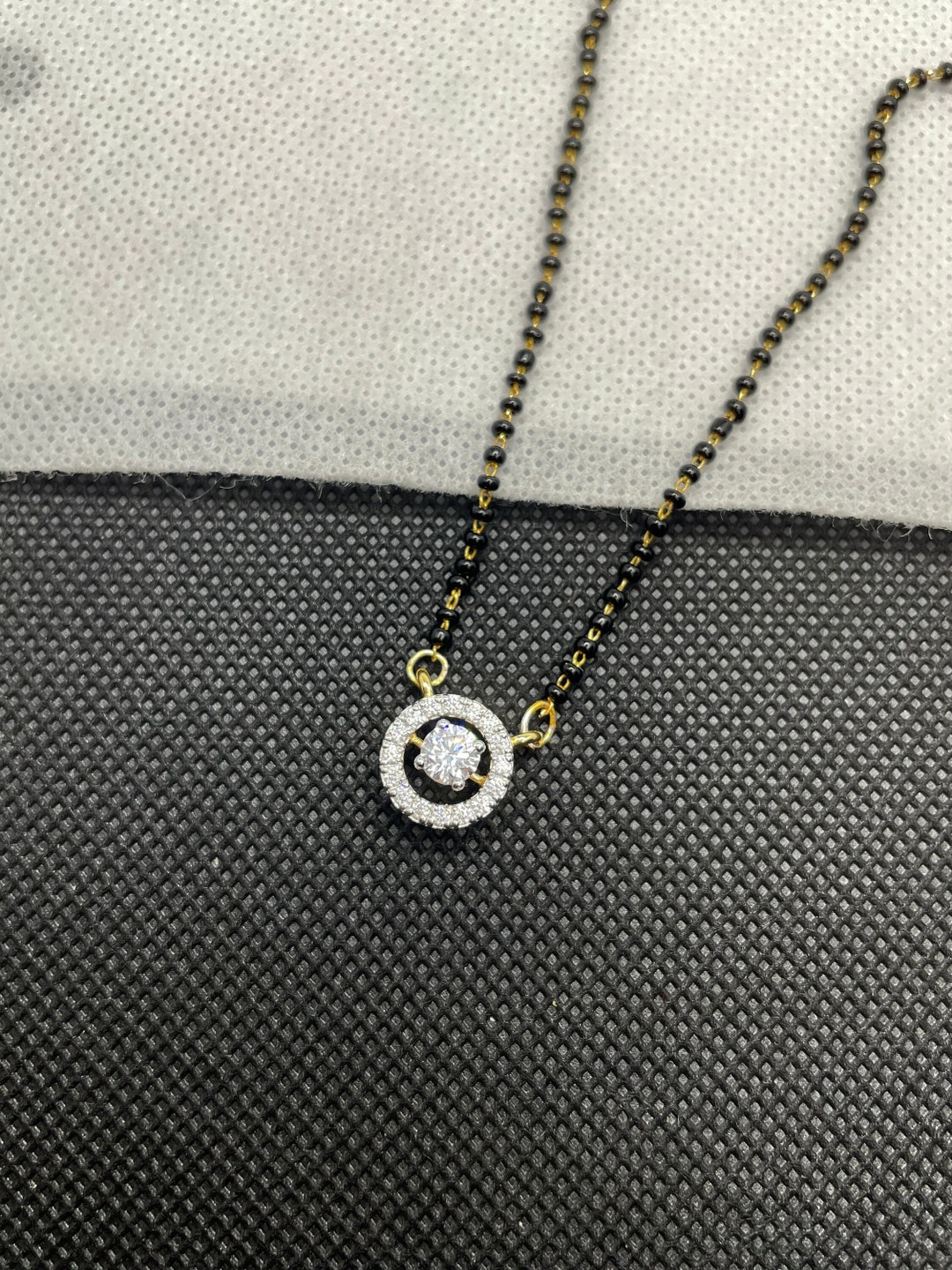 Round Solitaire Mangalsutra, Delicate Mangalsutra, Everyday Use Indian ...