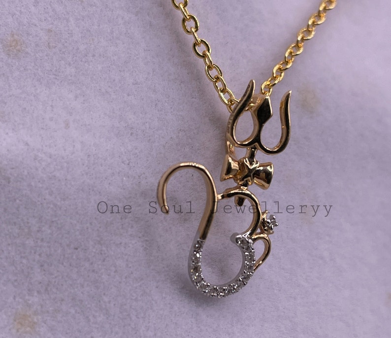 Lord Shiva Real Diamond Real 18K Gold Pendent. Mahadev Gold - Etsy