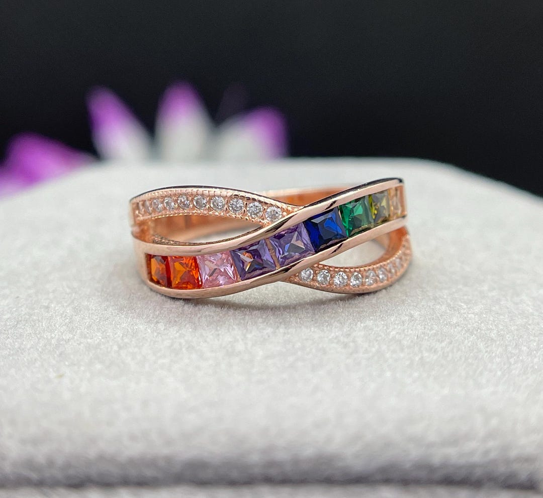 Crossover Rainbow Band, LGBT Criss Cross Multi Color Band, Princess ...