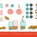 Money Clipart | Saving and Spending Clipart | Commercial Use | Piggy ...