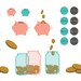 Money Clipart | Saving and Spending Clipart | Commercial Use | Piggy ...