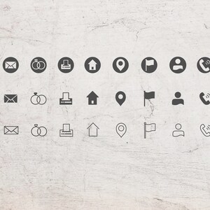 Traditional Grey Contact Icons Extended Edition | Digital Grey Contact ...
