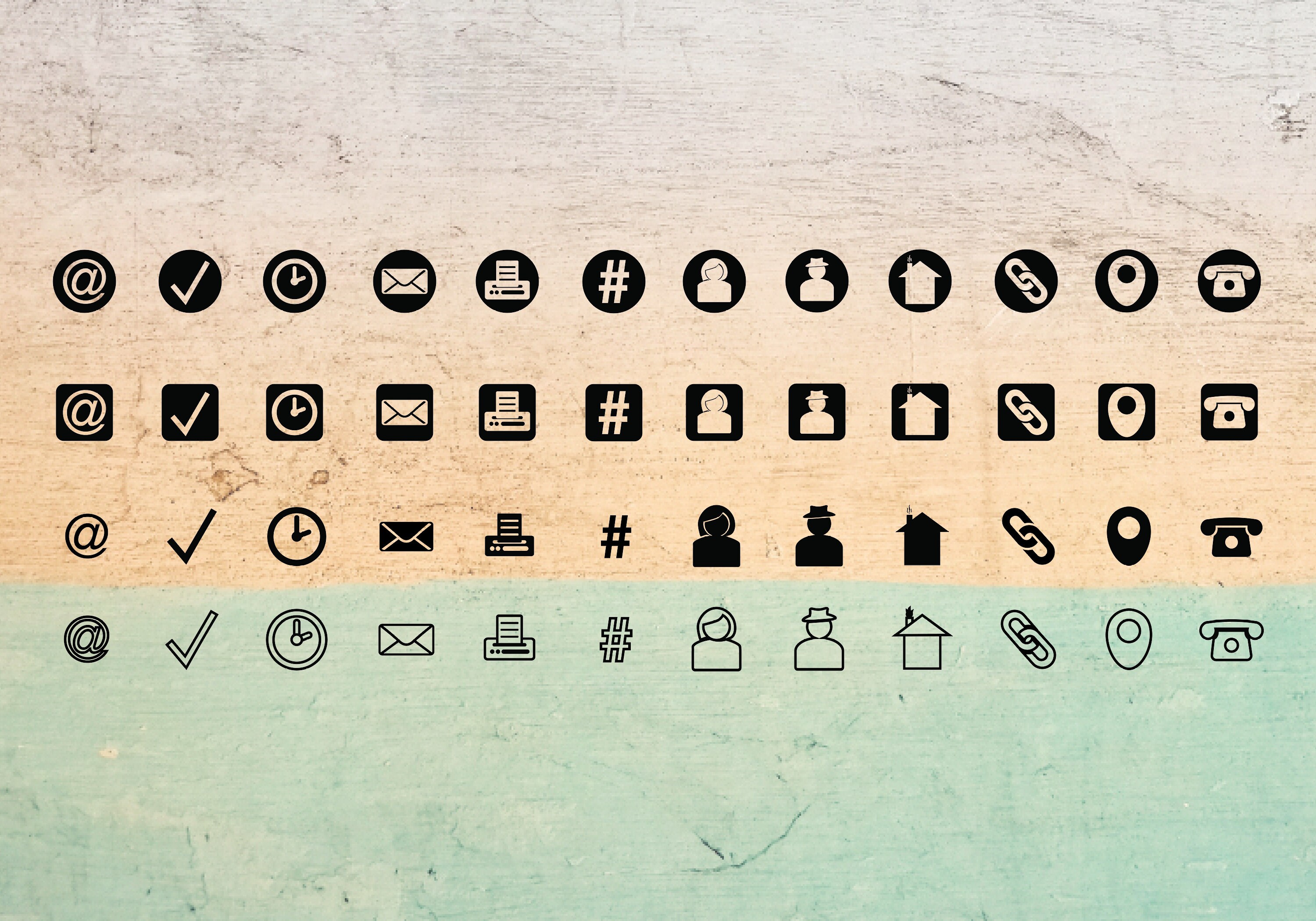 Contact Card Icon Black