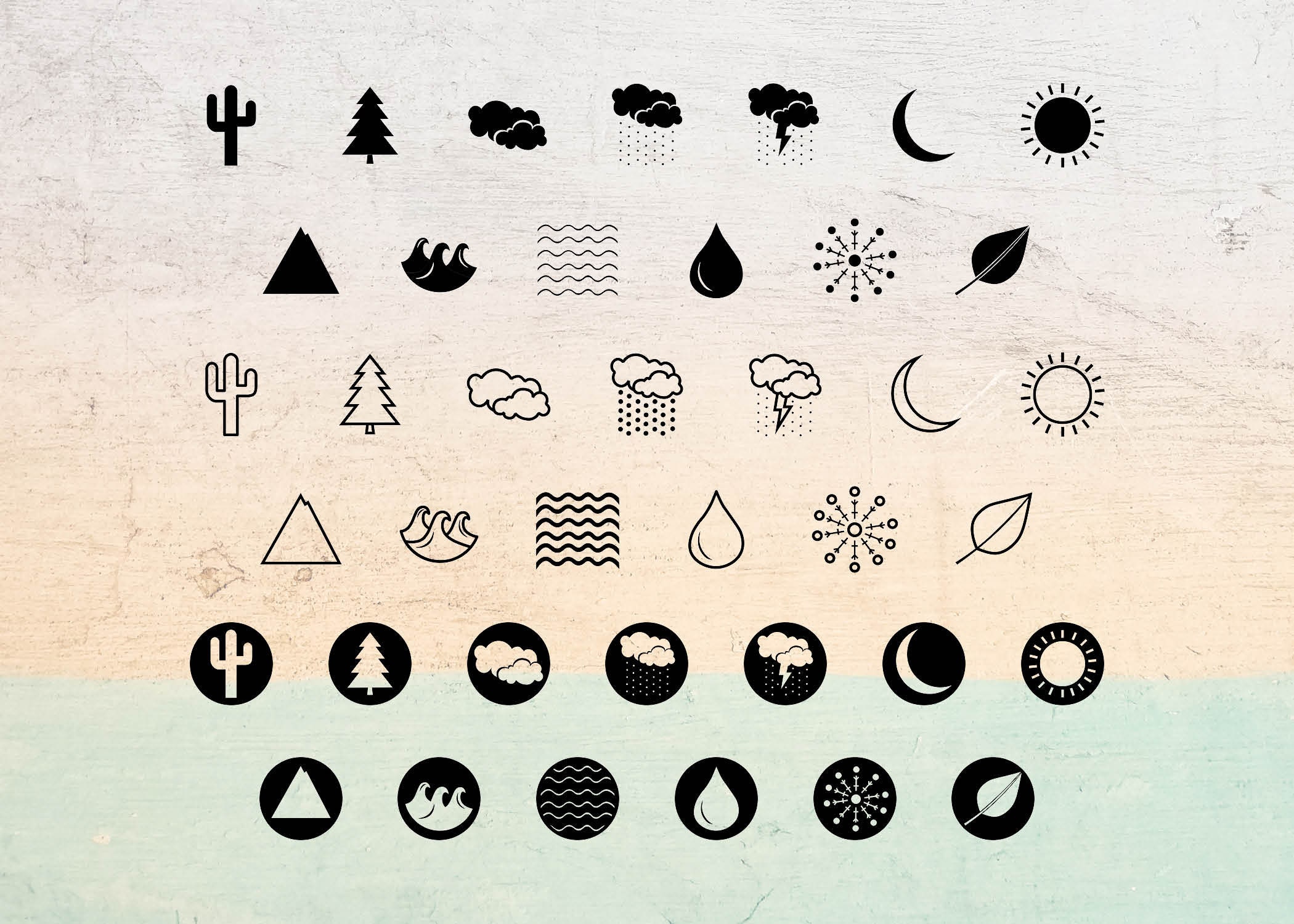 Nature Icons for DIY Stickers Labels Planner Stickers - Etsy