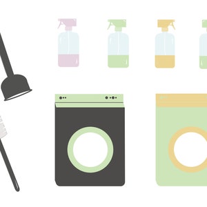 Cleaning Clipart | Chores Clipart for Kids | Housework Clipart ...