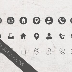 Traditional Grey Contact Icons | Digital Grey Contact Buttons | Grey ...