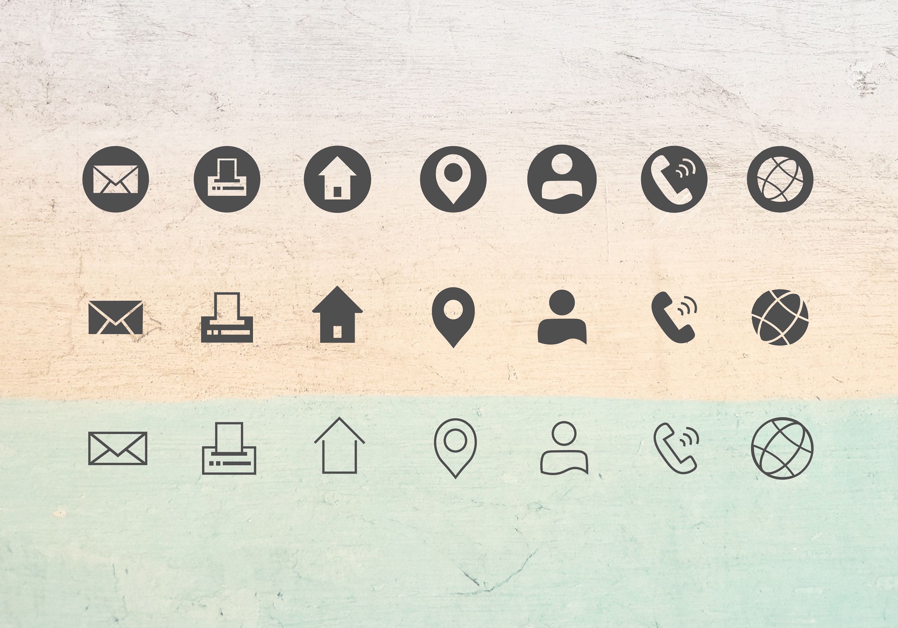 Traditional Grey Contact Icons | Digital Grey Contact Buttons | Grey ...
