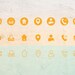 Traditional Orange Contact Icons | Digital Orange Contact Buttons ...