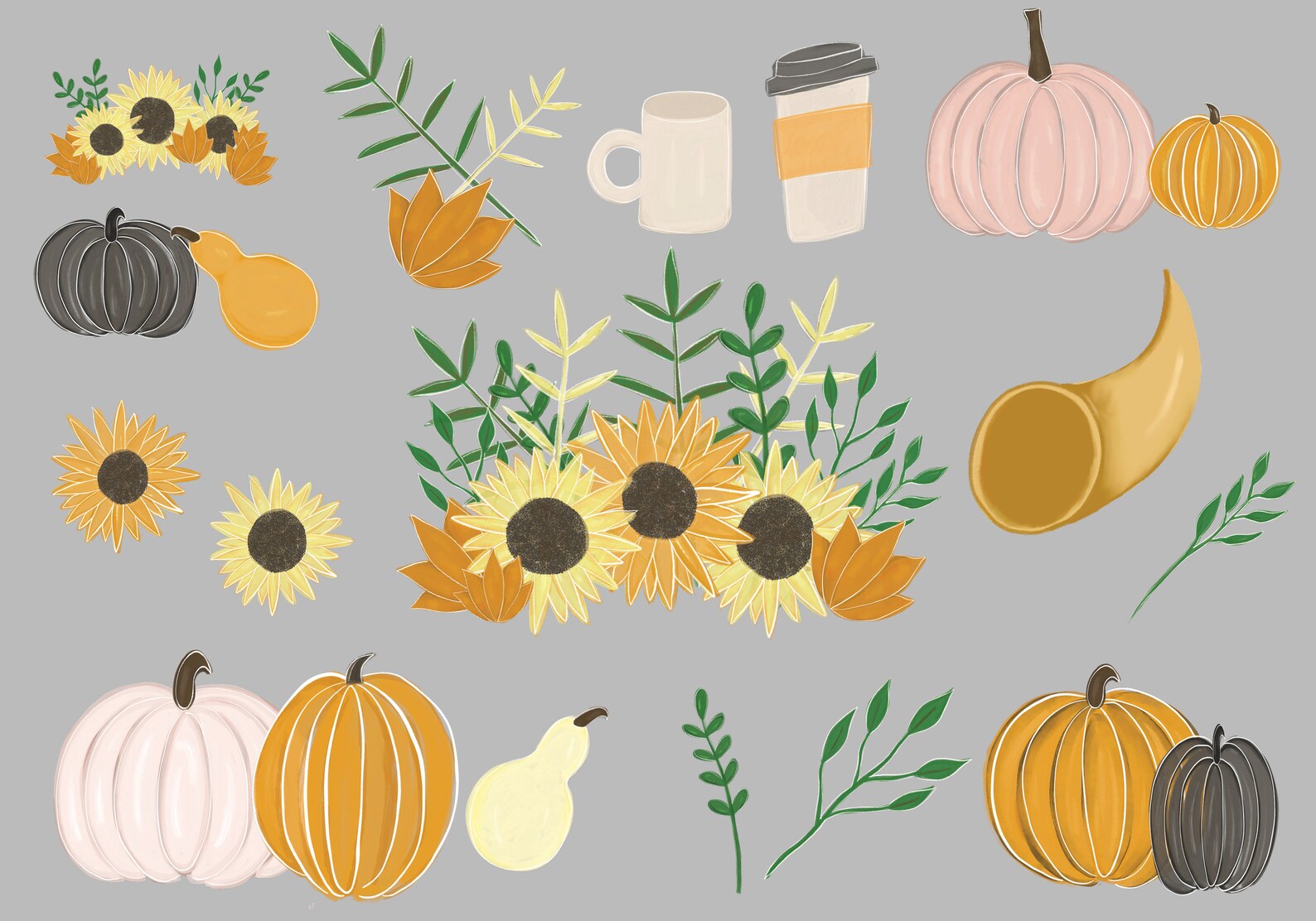 Fall Pumpkin Clipart | Autumn Clipart | Pumpkin Clipart | Commercial ...