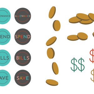 Money Clipart | Saving and Spending Clipart | Commercial Use | Piggy ...