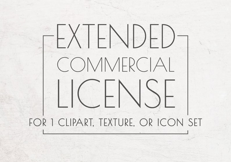 Extended Commercial License for One Clipart, Texture or Icon Set From ...
