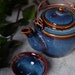 Ceramic Porcelain Teapot Set Ocean Waves Color, Tea Set Made in Vietnam ...