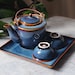 Ceramic Porcelain Teapot Set Ocean Waves Color, Tea Set Made in Vietnam ...