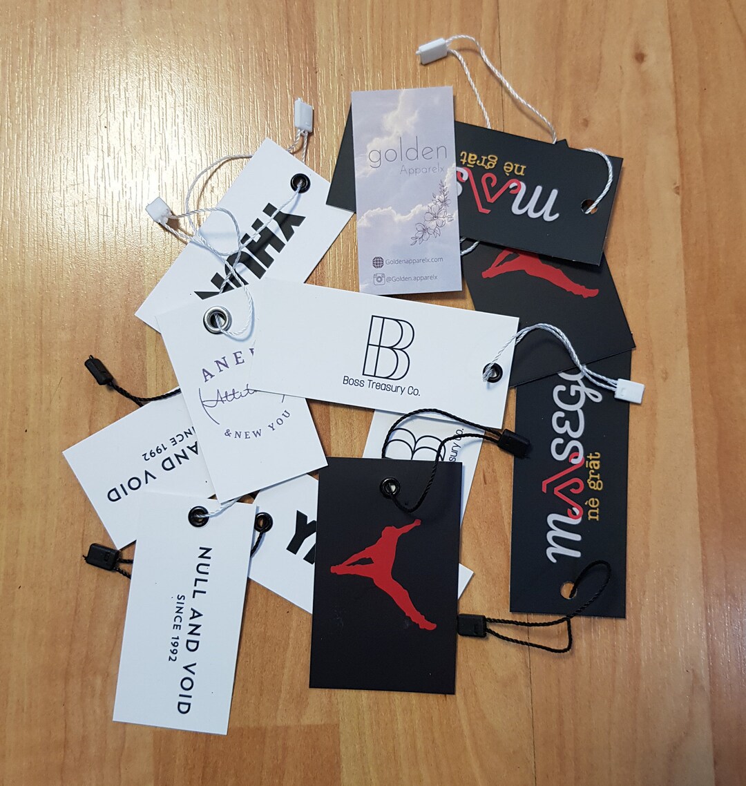 200 Custom Rectangle Hang Tags: Business & Jewelry Paper Tags - Etsy