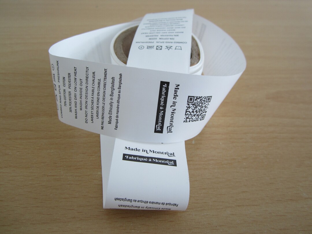 250 Pcs, Custom Fabric Labels, Printed Labels, Personalized Printed ...