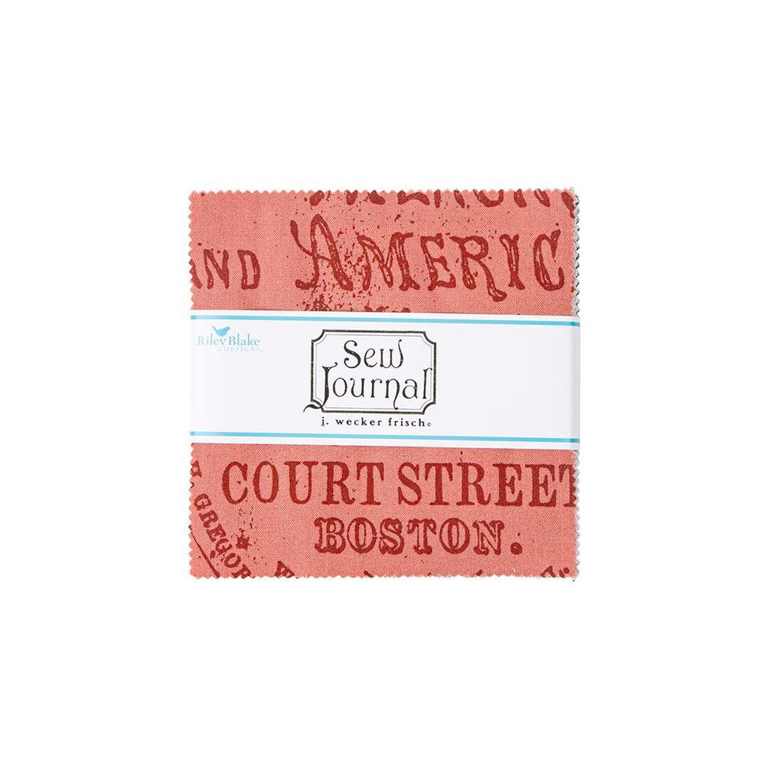 Sew Journal 42 Piece 5 Stacker charm Pack by J. Wecker Frisch for Riley Blake Fabrics 5 Inch ...