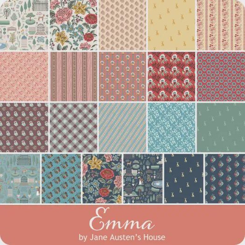 Emma 2.5in Strips, 40pcs/bundle Jelly Roll Strips(40 Pcs) Jane Austen ...